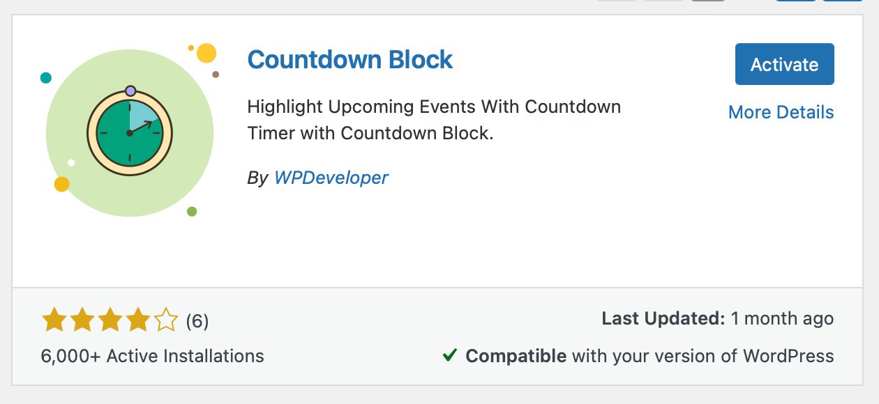 การเพิ่มตัวนับถอยหลังใน WordPress ด้วยปลั๊กอิน Countdown Block - WPThaiuser by Ruk-Com