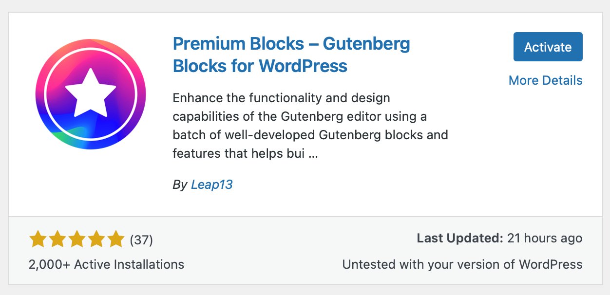 เพิ่มความสามารถของ Gutenberg ด้วยปลั๊กอิน Premium Blocks - WPThaiuser by Ruk-Com