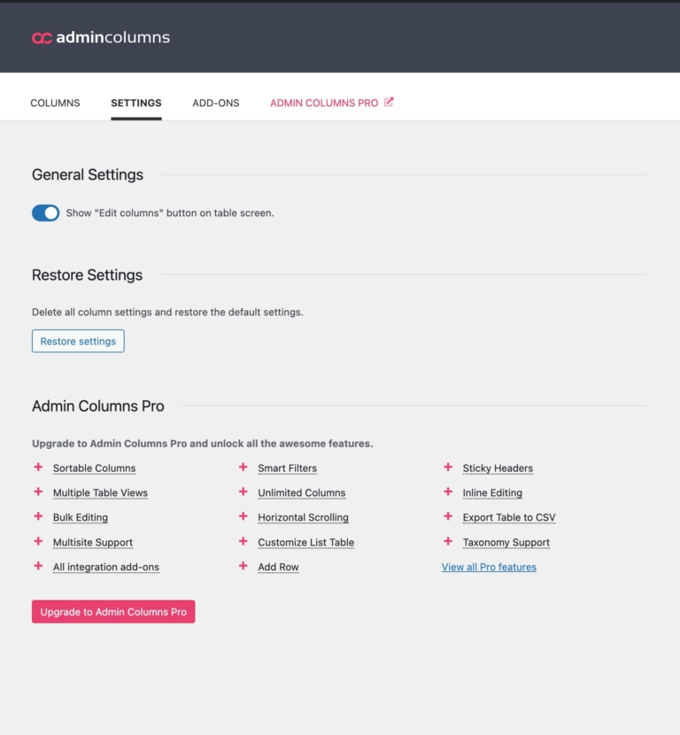 Admin Columns ปลั๊กอินจัดระเบียบคอลัมน์ในหลังบ้าน WordPress - WPThaiuser by Ruk-Com