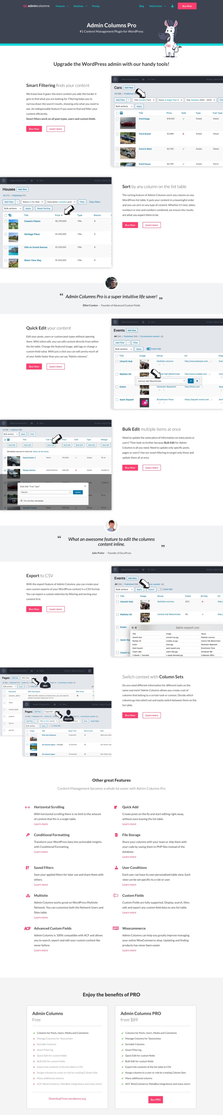 Admin Columns ปลั๊กอินจัดระเบียบคอลัมน์ในหลังบ้าน WordPress - WPThaiuser by Ruk-Com